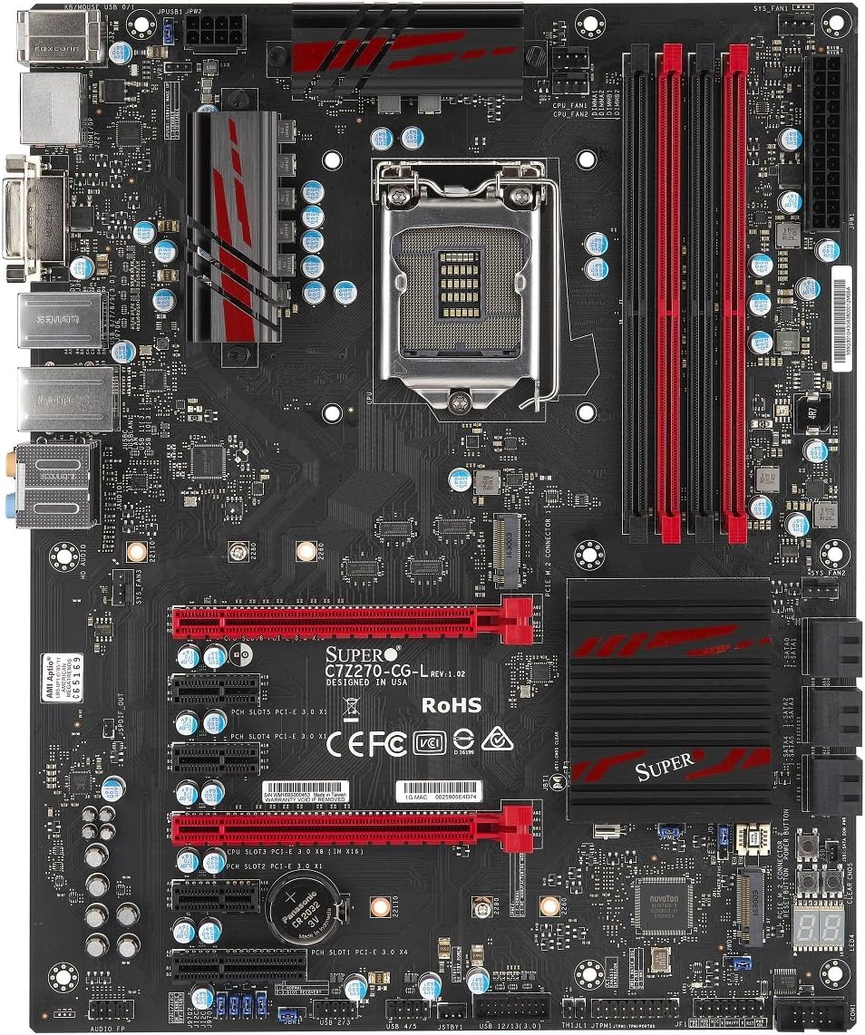 Amazon.com: Supermicro SUPERO Core Gaming C7Z270-CG-L Intel Z270 ...