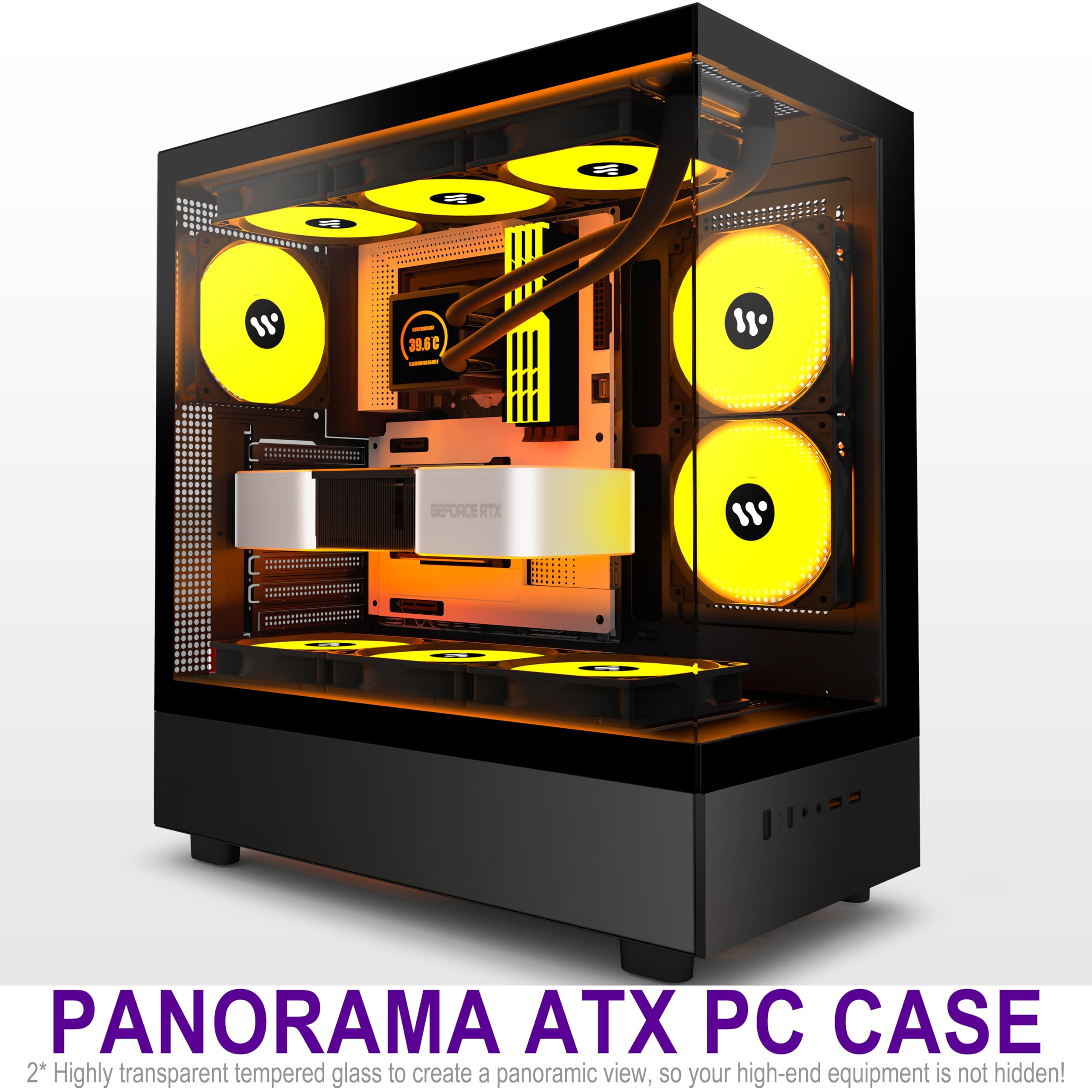 Mua KEDIERS PC CASE ATX 6 PWM ARGB Fans Pre-Installed, USB 3.0 Mid ...