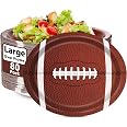 Amazon.com: 80 PCS Football Oval Paper Plates Large 11” Disposable ...