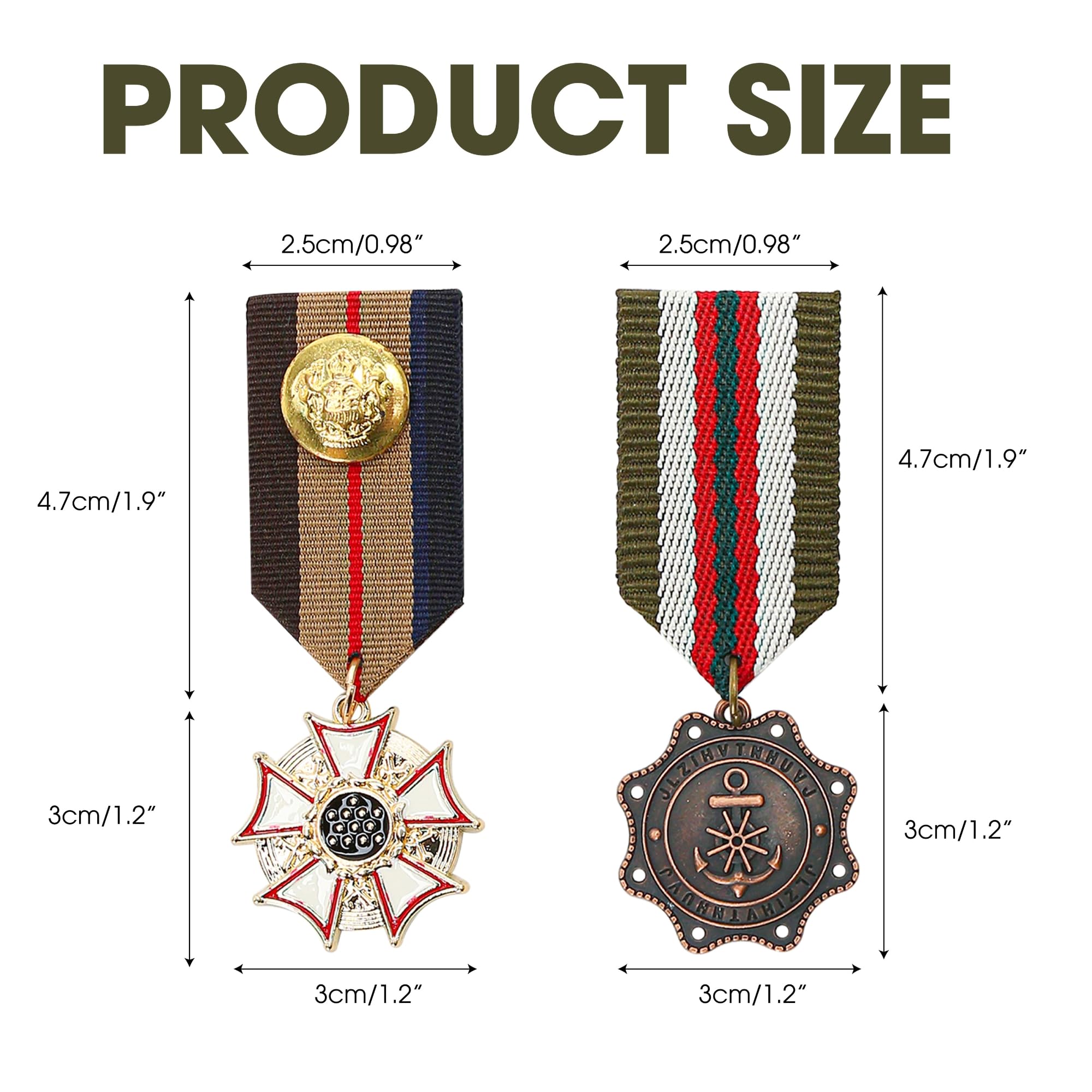Mua 2pcs Medal for Honor, Fake Military Medals Costume Pins, Vintage ...