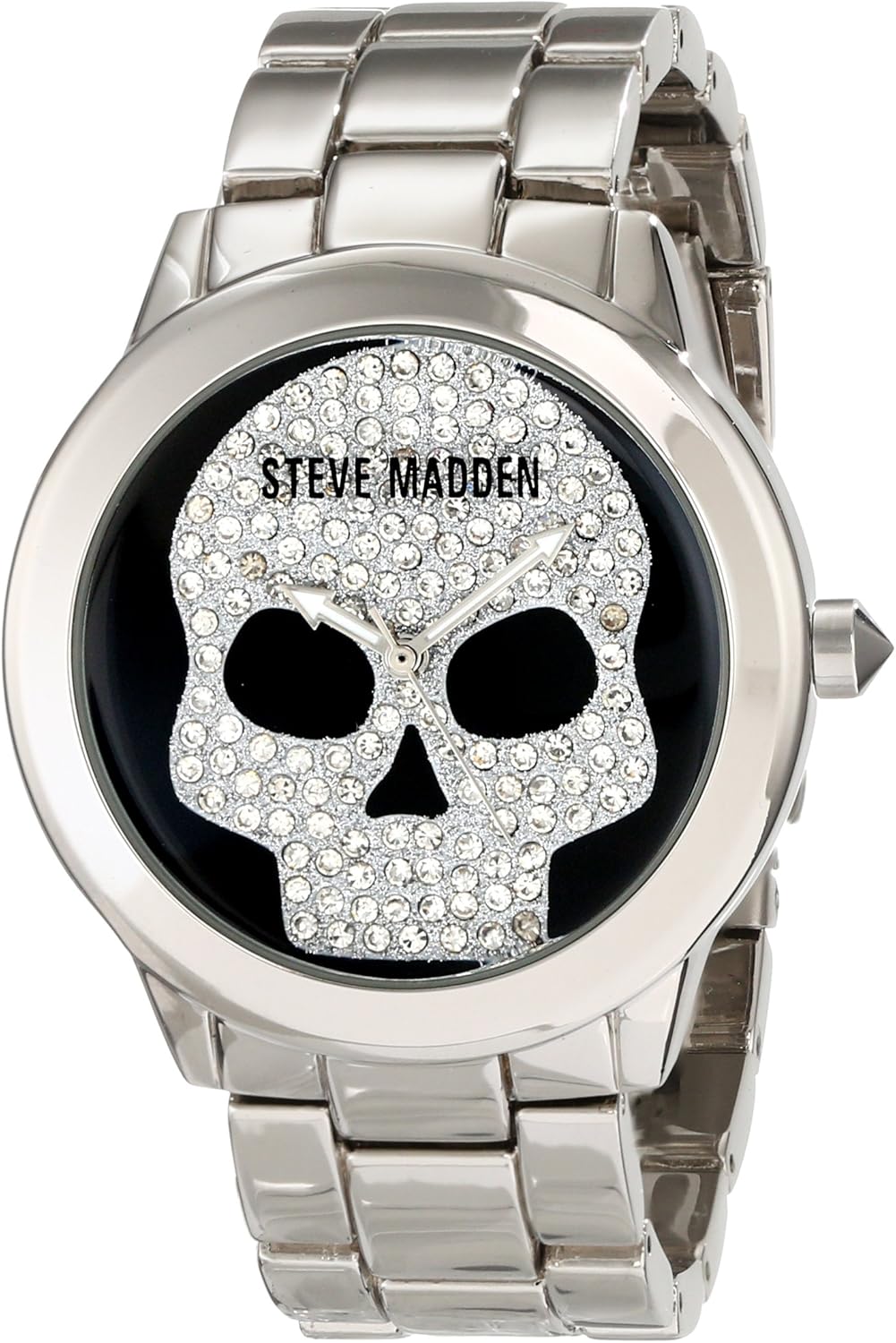 Steve Madden Women's SMW00021-01 Pave Skull Graphic Dial Watch : Amazon ...