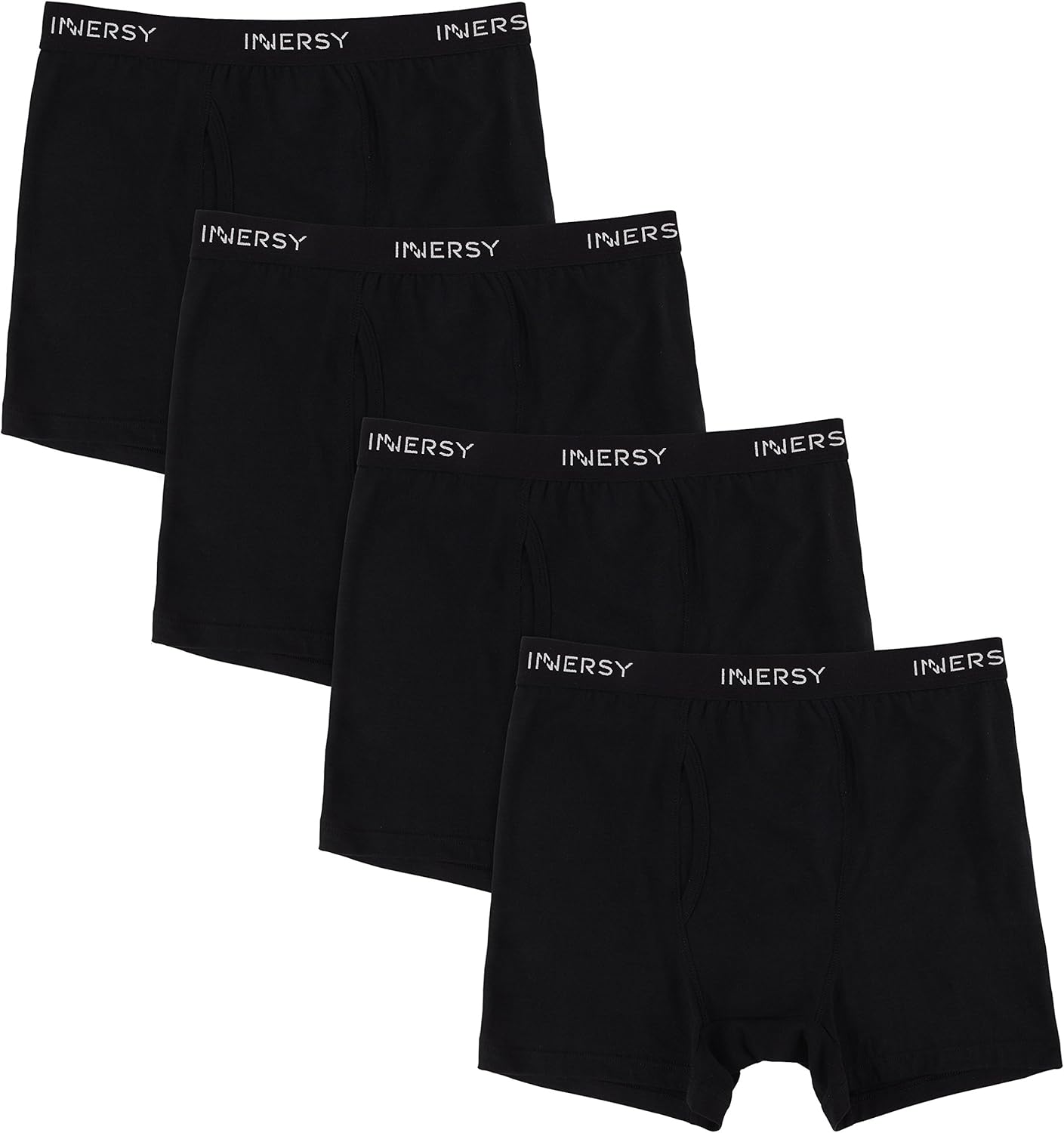 INNERSY Men's Boxer Briefs Underwear Classic Solid Color (Pack of 4) (L ...