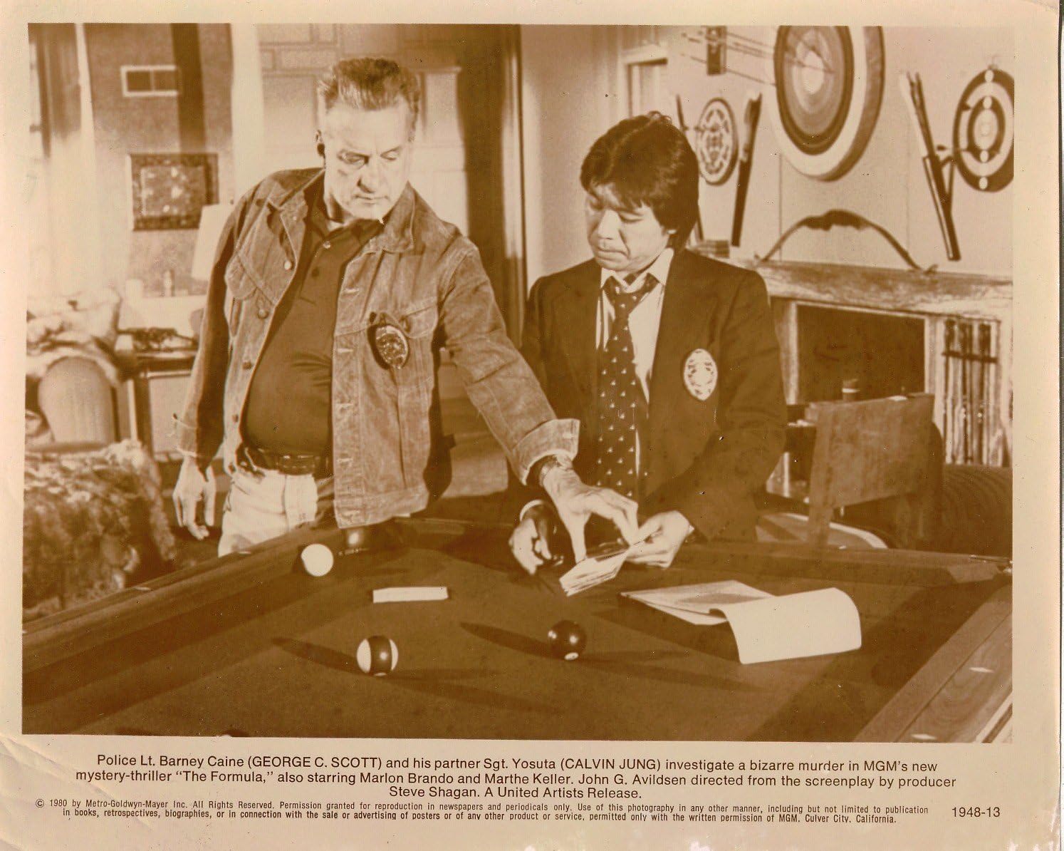 George C Scott Calvin Jung The Formula Original 8x10 Photo J3895 at ...
