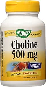 Amazon.com: NATURE'S WAY Choline 500mg 100 Tablets : Health & Household