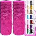 Amazon.com: 2 Pcs Hot Pink Deco Mesh Ribbon Rolls 10 Inch 10 Yards(30 ...