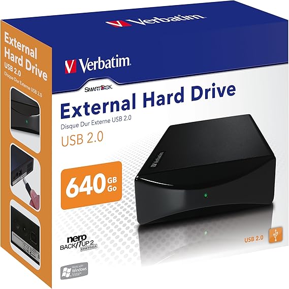 Verbatim 3.5'' External Hard Drive USB 2.0 640GB - Disco Duro Externo ...