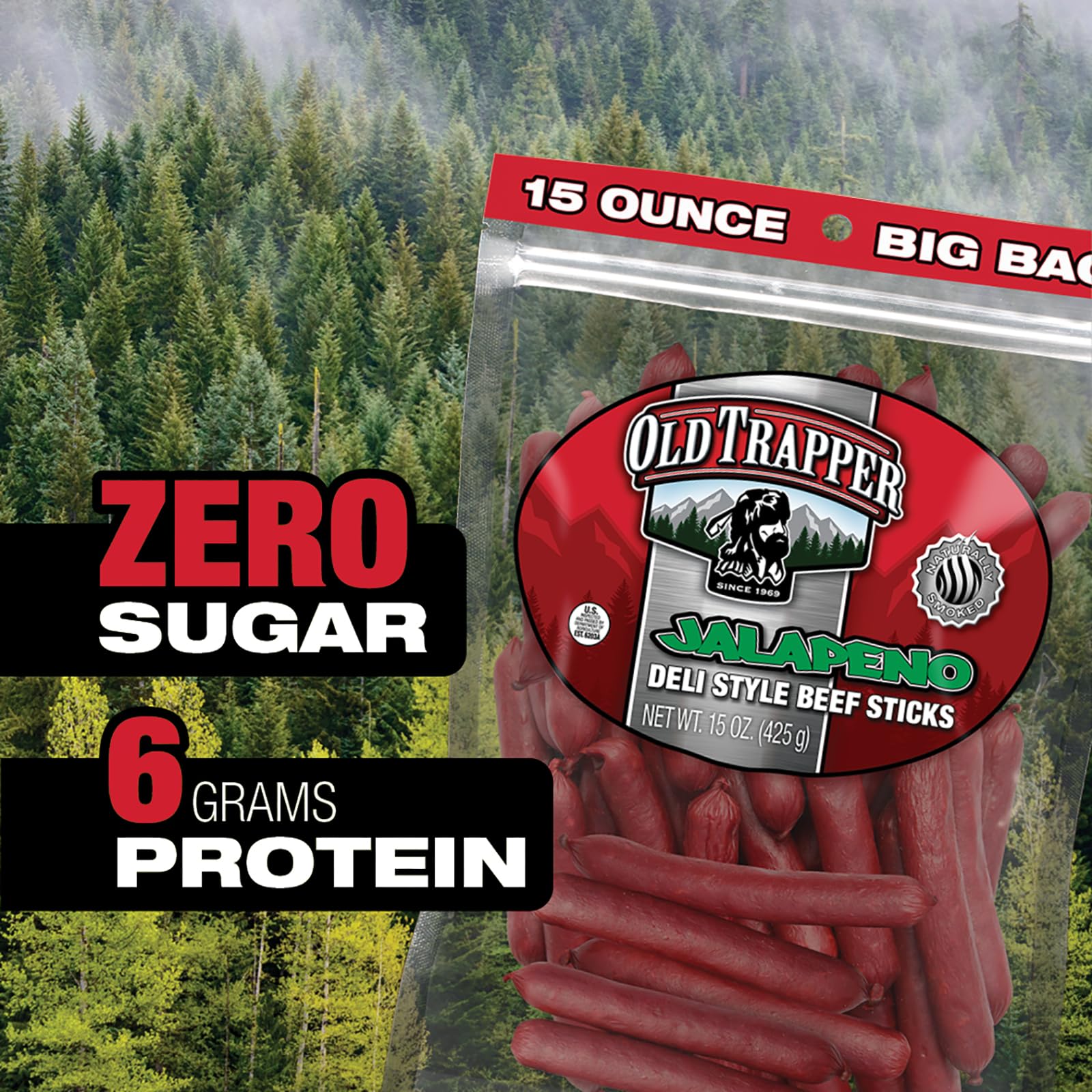 Mua Old Trapper Deli-Style Beef Sticks, Jalapeño Flavor, 15-Ounce ...
