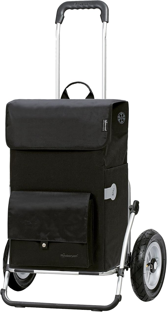 Andersen Shopping trolley Royal XXL with bag Asta black, Volume 45L ...