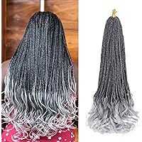 Amazon.com : French Curl Crochet Braids 24 Inch 8 Packs Goddess Box Braids Crochet Hair With ...