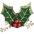 Amazon.com: DEMDACO Holly Berry Red, Green, and Gold Tone Glittered 5 ...
