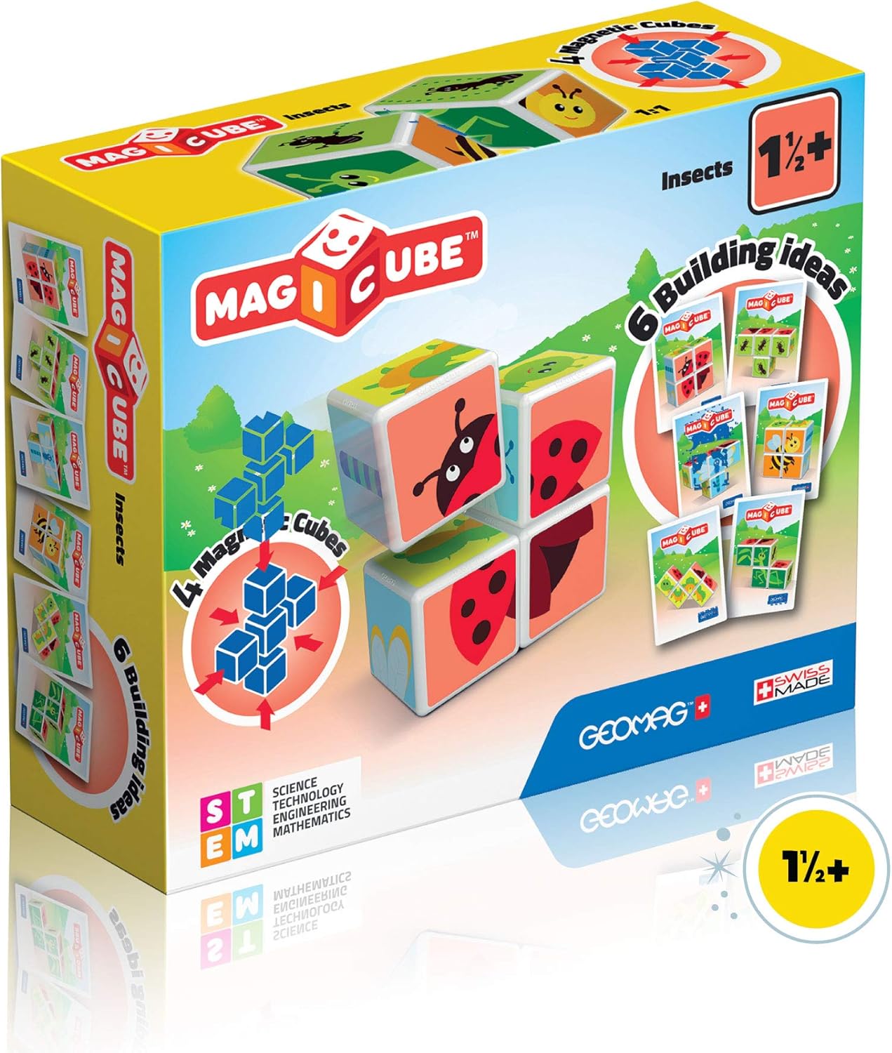 Geomag 121, Magicube Insects – Building Game with Magnetic Cubes, 4 ...