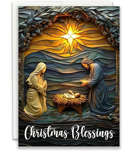 Brown Jesus Christmas Cards
