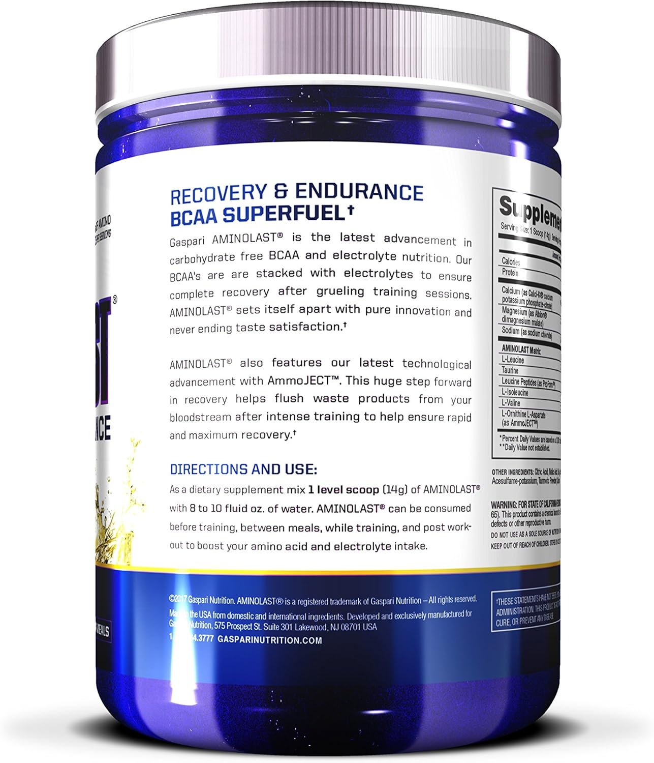 Gaspari AminoLast Recovery and Endurance BCAA Citrus Lemon 420g – BigaMart