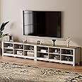 Amazon.com: BVIUNTWO TV Stand for 110 Inch TV, White Entertainment ...
