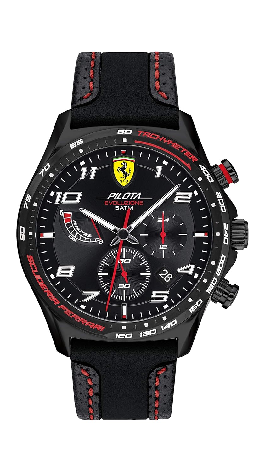 Buy Scuderia Ferrari Pilota Evo Analog Black Dial Men's Watch-830717 at ...