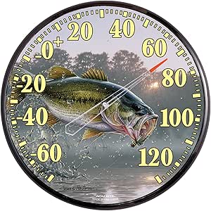 Amazon.com: AcuRite 01776 12.5-Inch Wall Thermometer, Bass : Patio ...