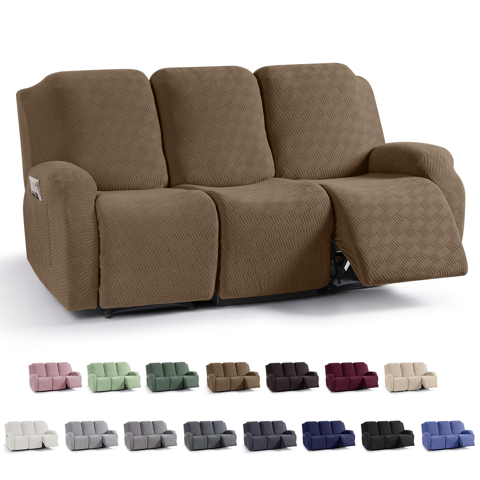KinCam Recliner Covers, Stretch Reclining Chair Covers, Recliner Sofa ...