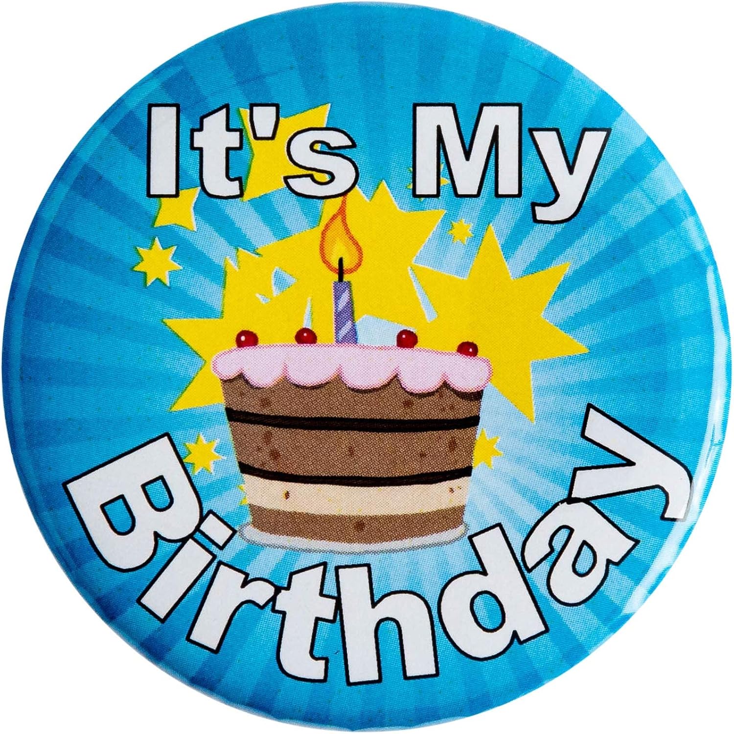 It s My Birthday Button 2 1 4 Blue Magnet Amazon co uk Office Products