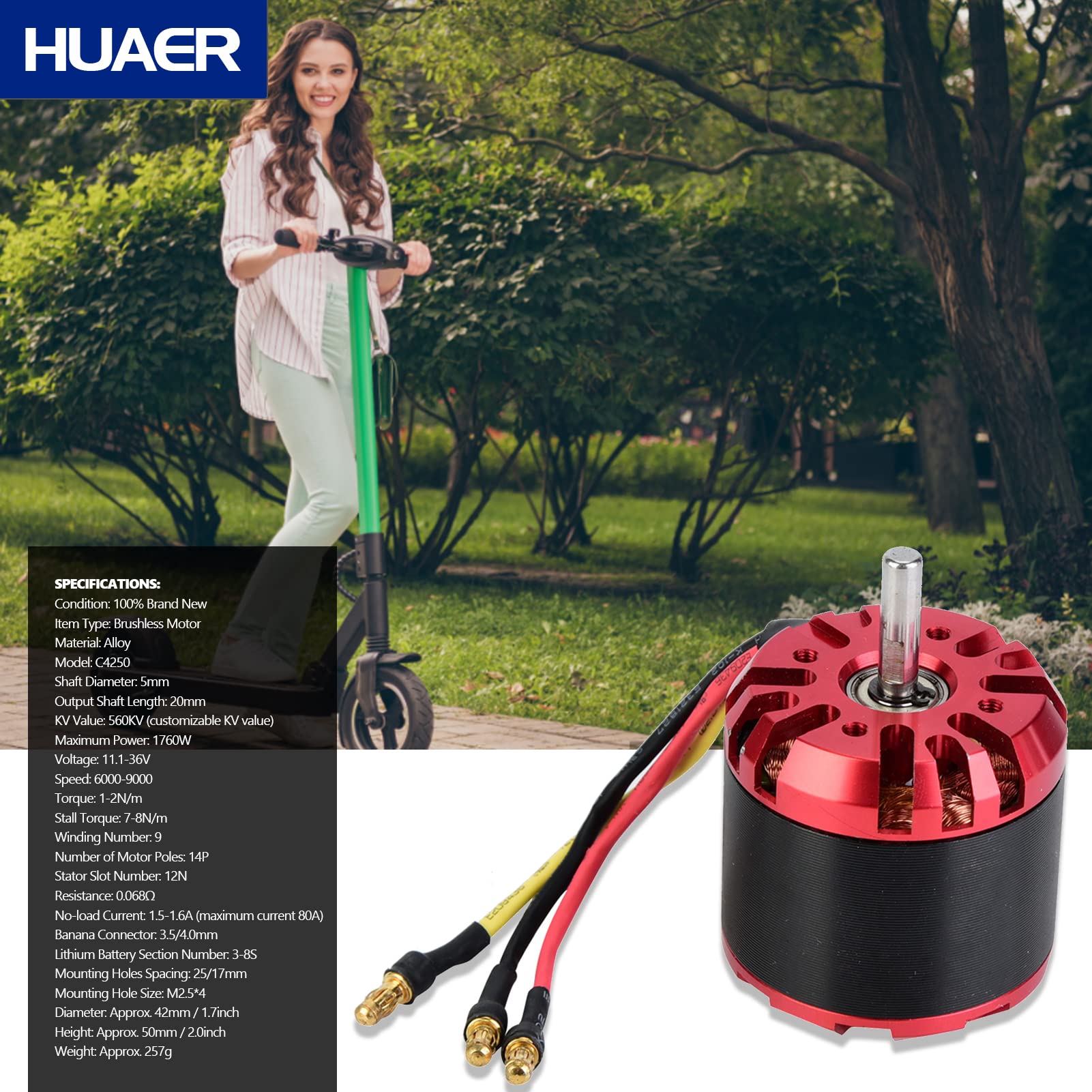 Mua Brushless Outrunner Motor, C4250 Outrunner Brushless Sensorless ...