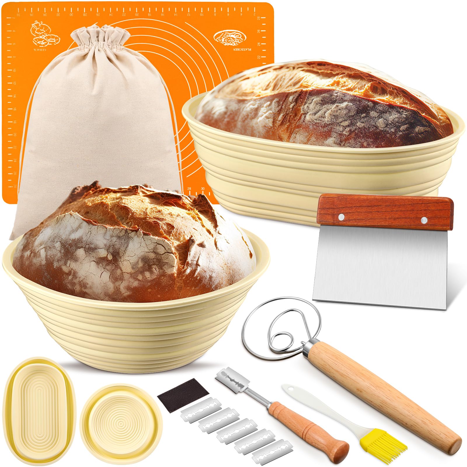 Funnymoom Complete Sourdough Starter Kit 8 Pack Sourdough Bread Baking ...