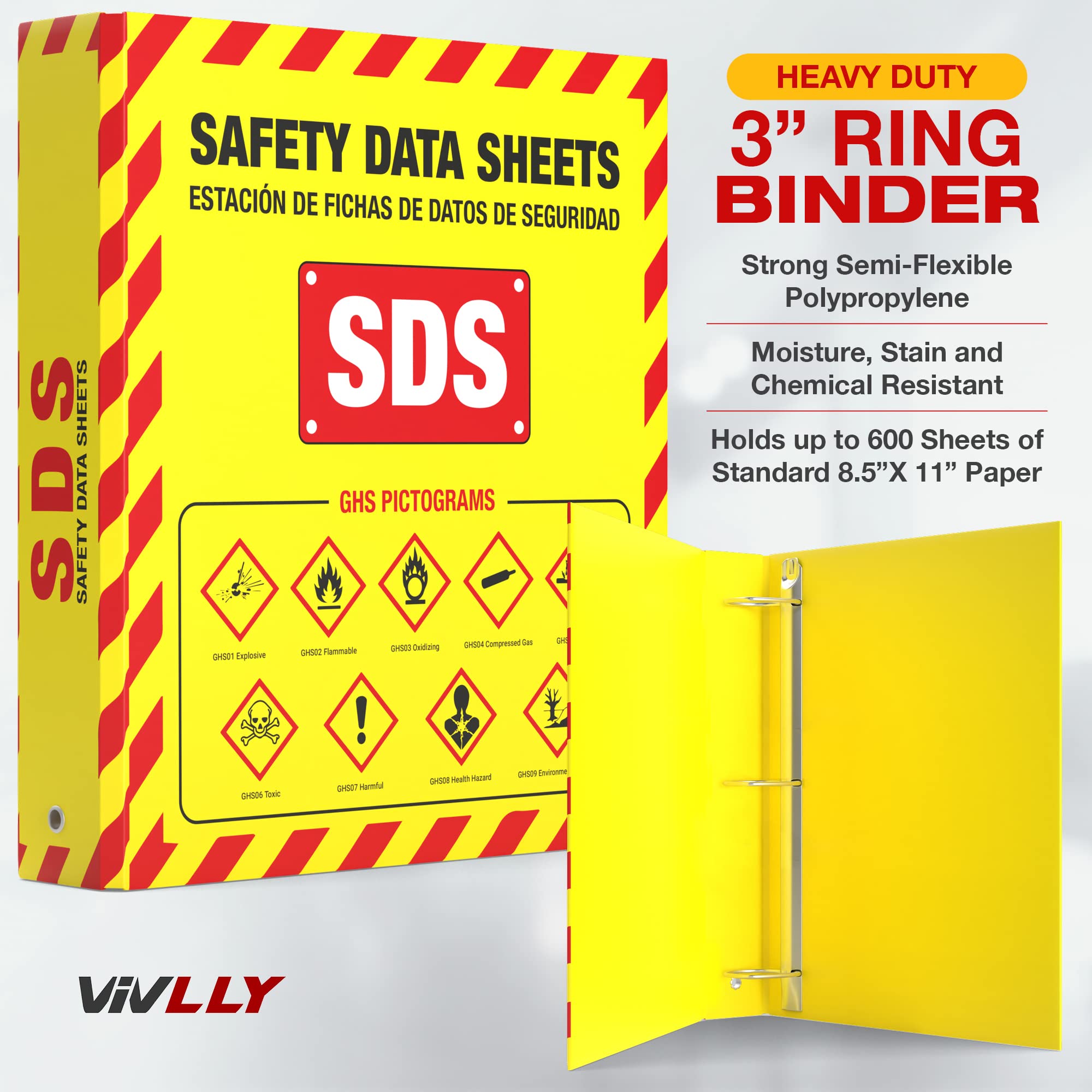 Mua MSDS Wall Station - 3 Inch 3 Ring Material Safety Data Sheet Binder ...