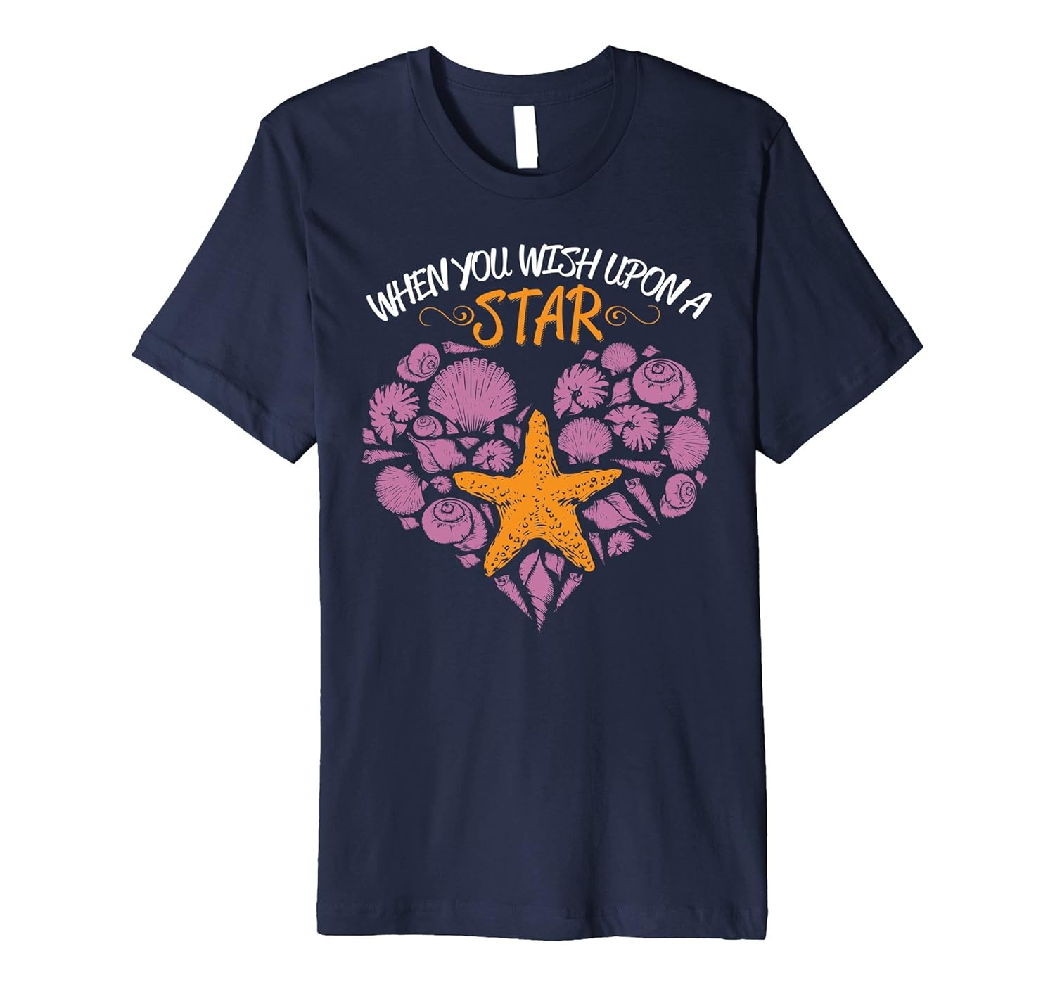 Shell Lover Heart Wish Starfish Fun Pun Gift Ladies T-shirt