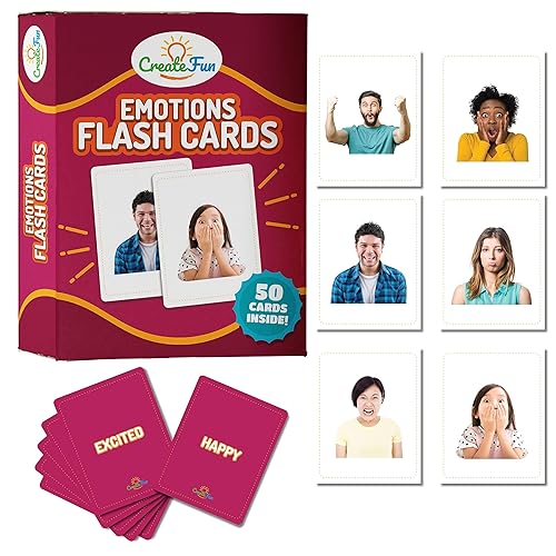 Emotions Flash Cards Volume 1-50 Feeling Photo Cards for Kids and ...