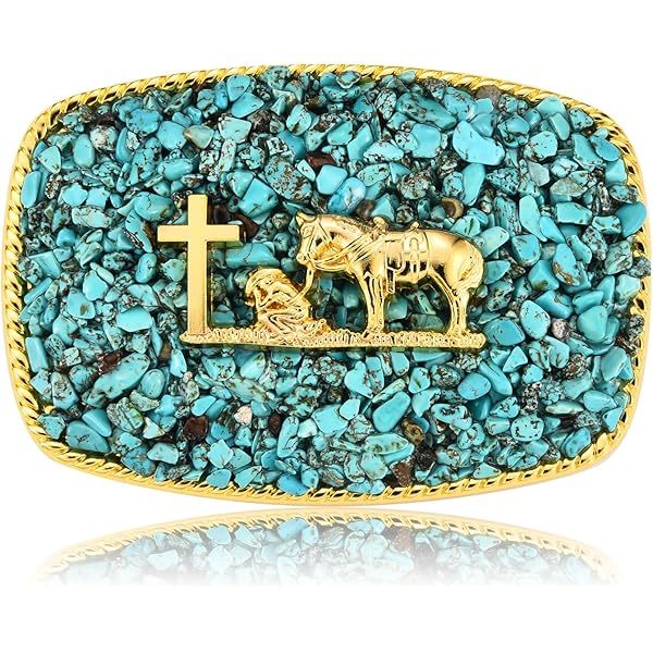 Cowboy & Western Men Vintage Belt Buckles Large Praying Cowboy Horse ...