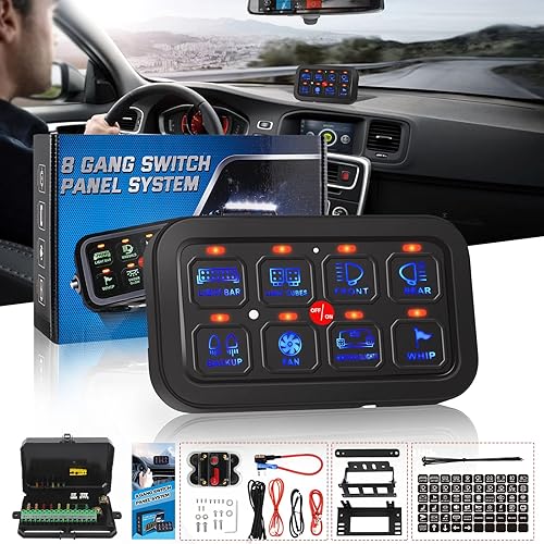 ALAVENTE Universal 6 Gang Switch Panel, Automatic Dimmable Electronic ...