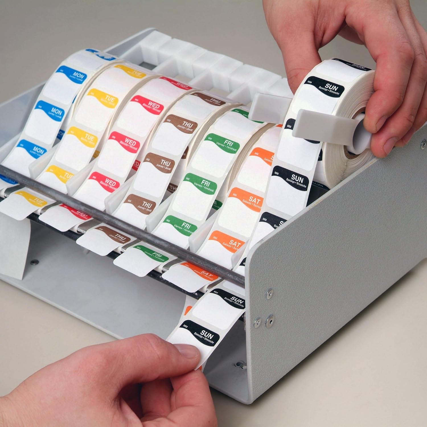 For 2 Rolls of 3/4 DayMark IT112459 2-Slot Plastic Label Dispenser Rack ...