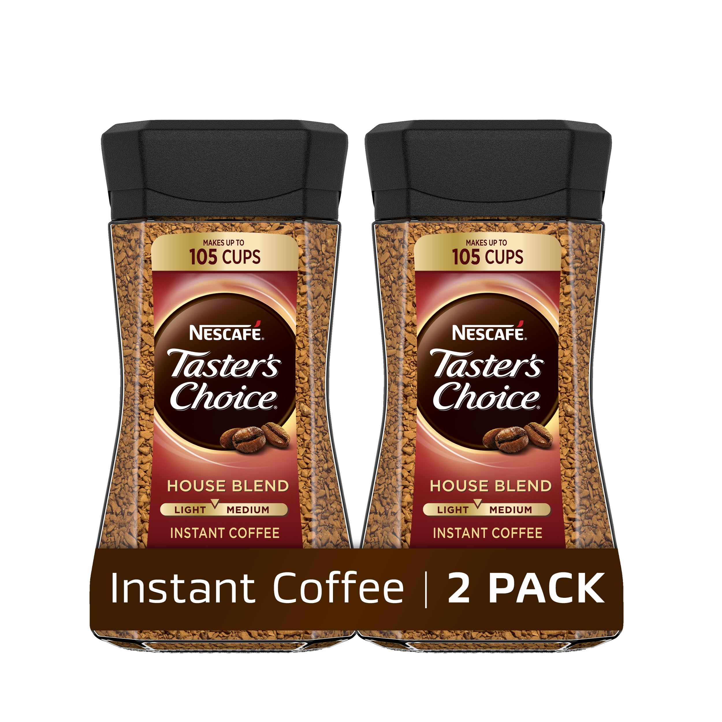 NESCAFÉ Taster's Choice Instant Coffee Light Medium Roast, House Blend ...