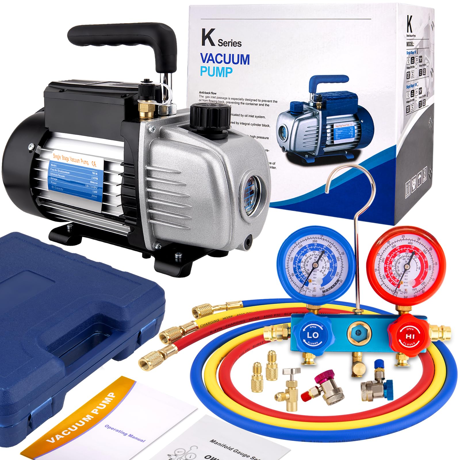 Mua LOYPP AC Vacuum Pump and Gauge Set - HVAC Vacuum Pump Kit with ...