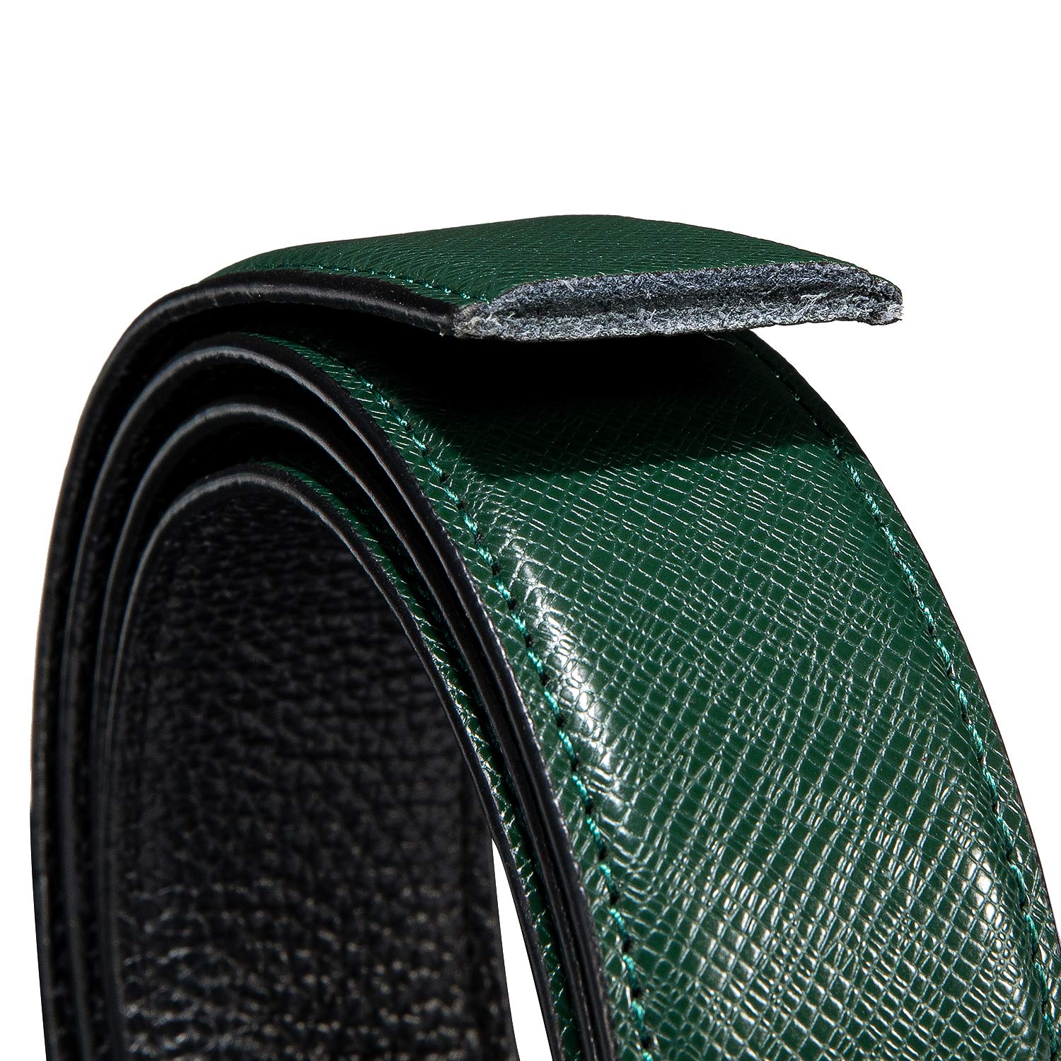 Barry.Wang Mens Ratchet Belt,Bat Buckle Belts Leather Slide Strap Mardi ...