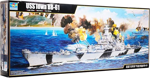 Amazon.com: Trumpeter 1/200 Scale USS Iowa BB-61 WWII American ...