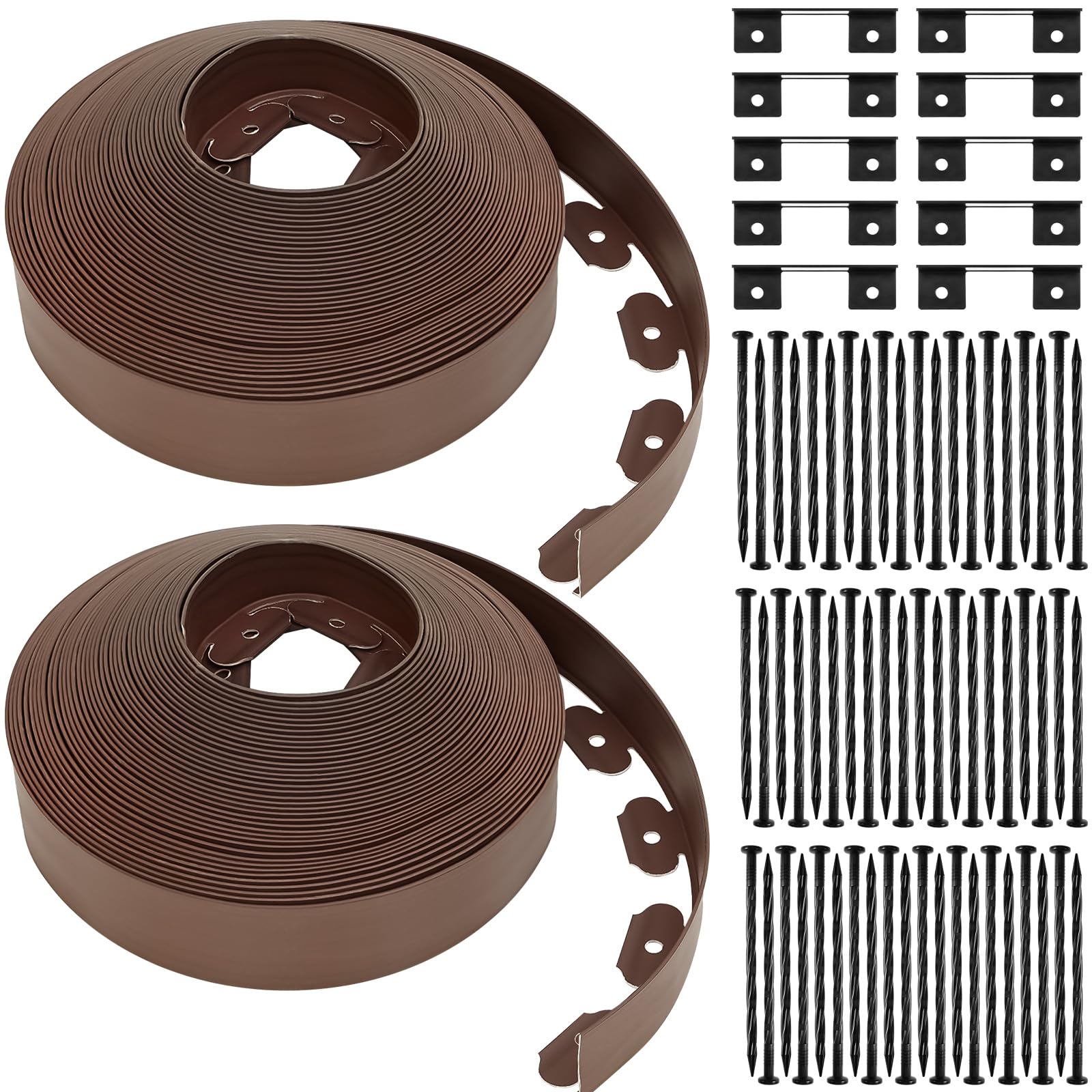 Sasylvia 200 FT Landscape Edging Kit No Dig Edging Border Coil Include ...