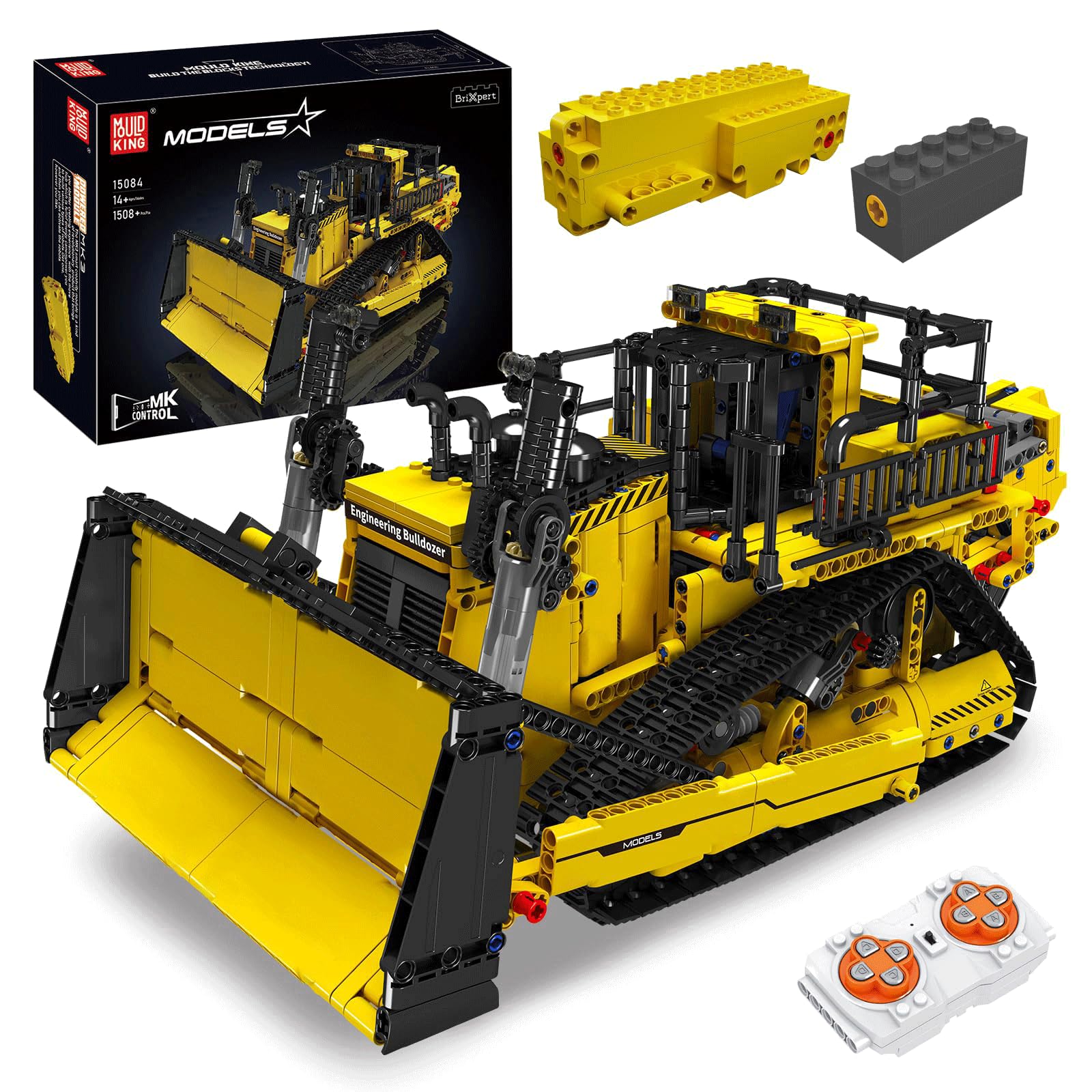 Mould King Bulldozer Technique Building Set, App-Controlled 2.4G RC ...