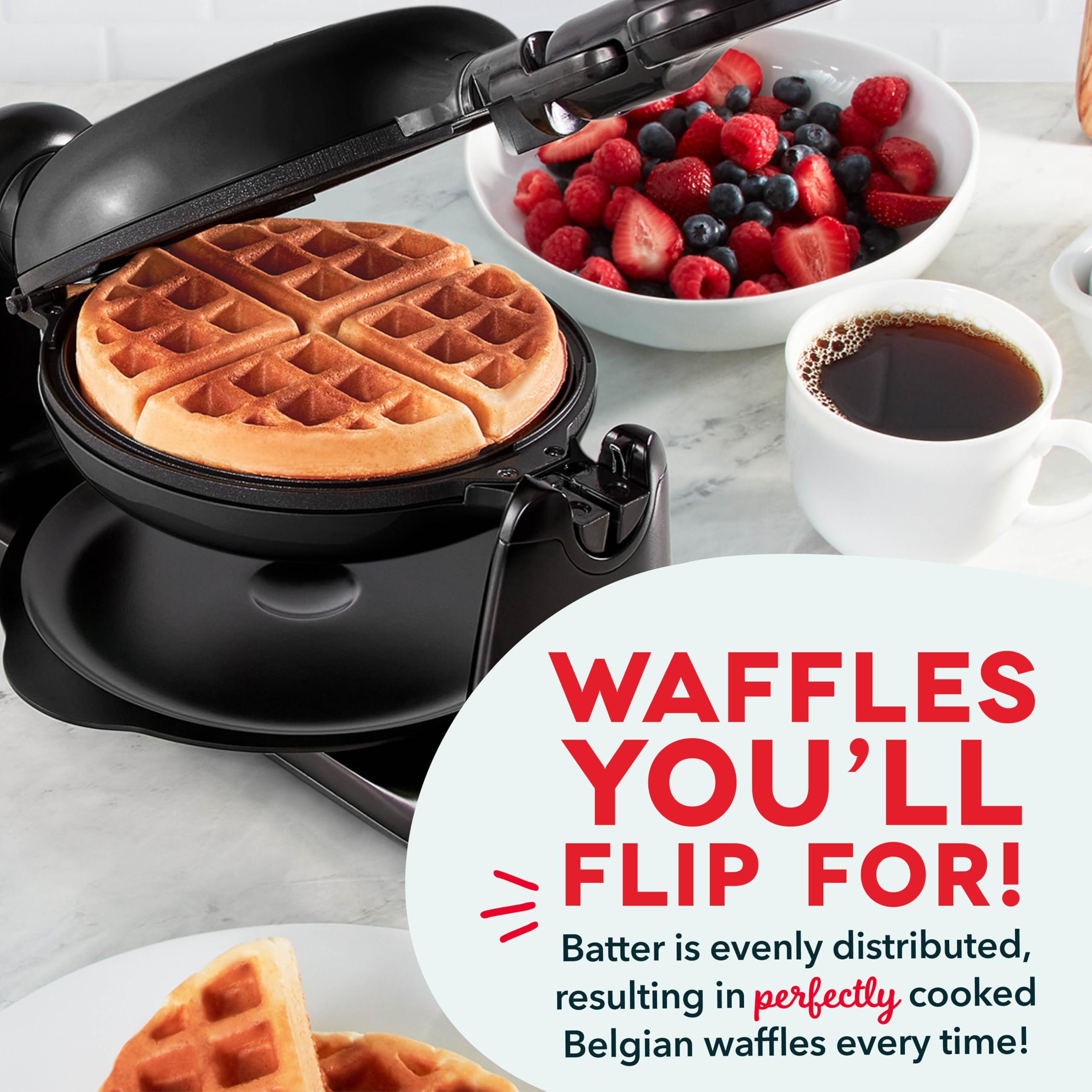 Mua DASH Flip Belgian Waffle Maker – 1” Thick Waffle Mold, Nonstick ...