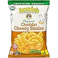 Amazon.com: Annie's Organic Cheddar Cheesy Smiles, Baked Corn Puffs, 4 ...