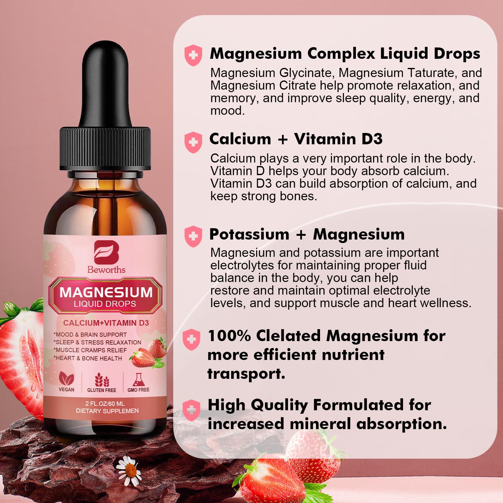 Mua B BEWORTHS Magnesium Liquid Drop, Magnesium Glycinate Supplement ...