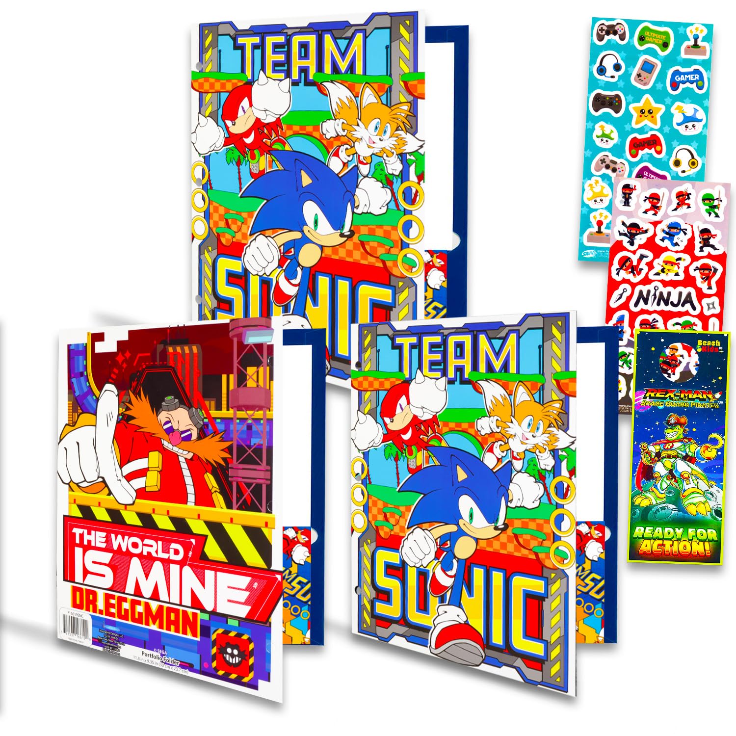 Mua Sonic The Hedgehog Folders for School - Sonic Folders with Pockets ...