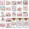 Amazon.com: AFRITEE UV DTF Cup Wraps - 20 Sheets Pink Coffee Milk Tea Drinks Uvdtf Tumbler Wrap ...