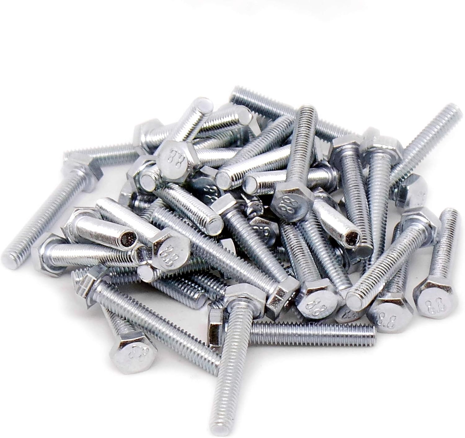 M4 (4mm x 25mm) Hex Bolt (Fully Threaded Setscrew) - Steel (Pack of 40 ...