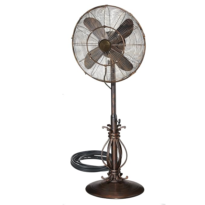 Amazon.com: Outdoor Oscillating Fan with Misting Kit - 3 Cooling Speeds ...