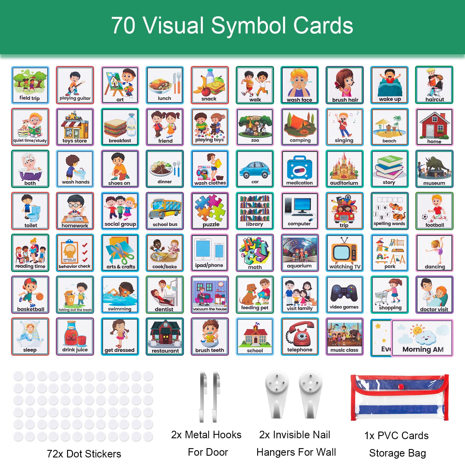 Mua KIKIGOAL Kids Visual Schedule Calendar Chart, 2 in 1 Autism Daily ...