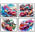 Amazon.com: Cars Movie Posters for Boys Room Decor Unframed Set of 4 (8 ...