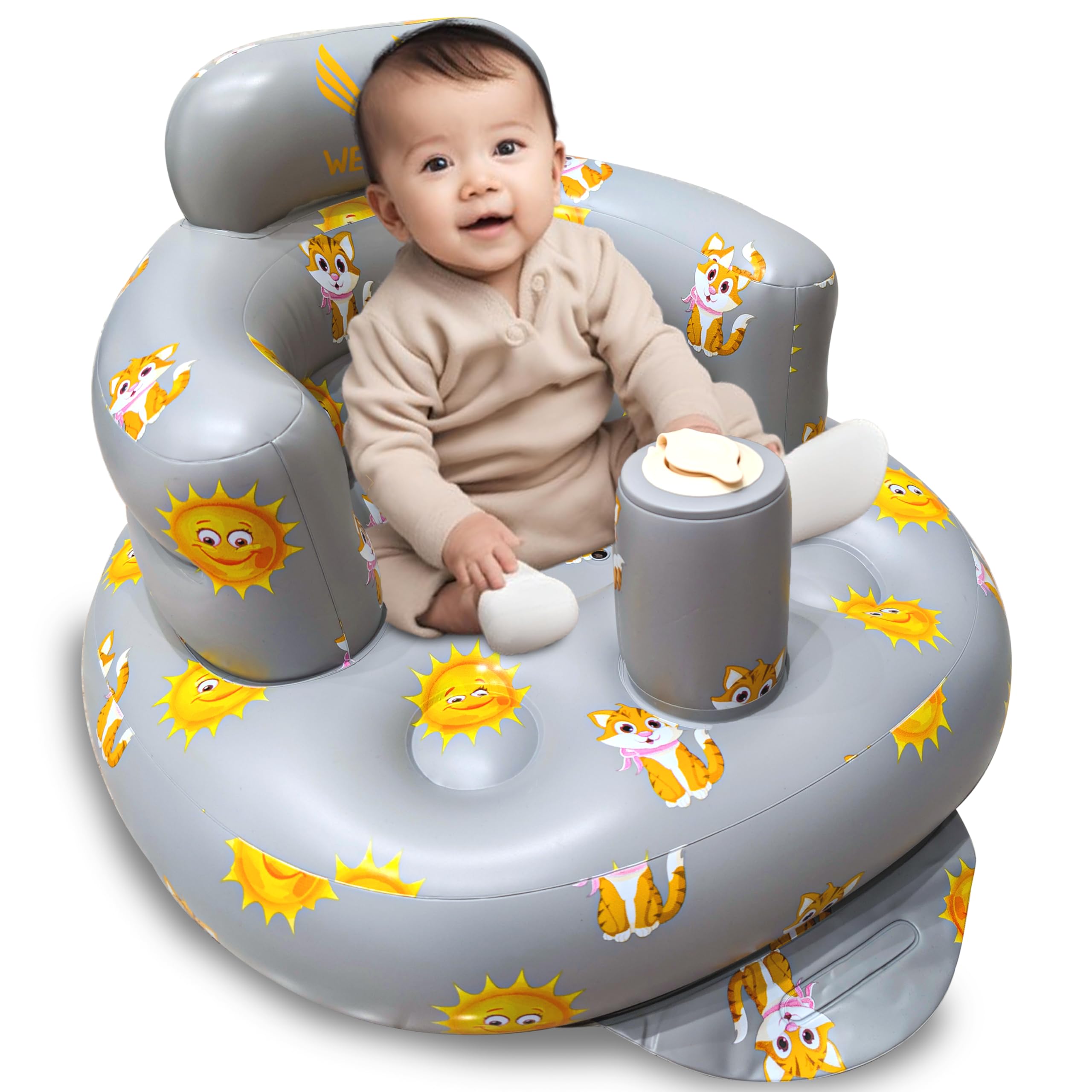 WEMORA Inflatable Baby Seat for Babies 3-36 Months Built-in Air Pump ...
