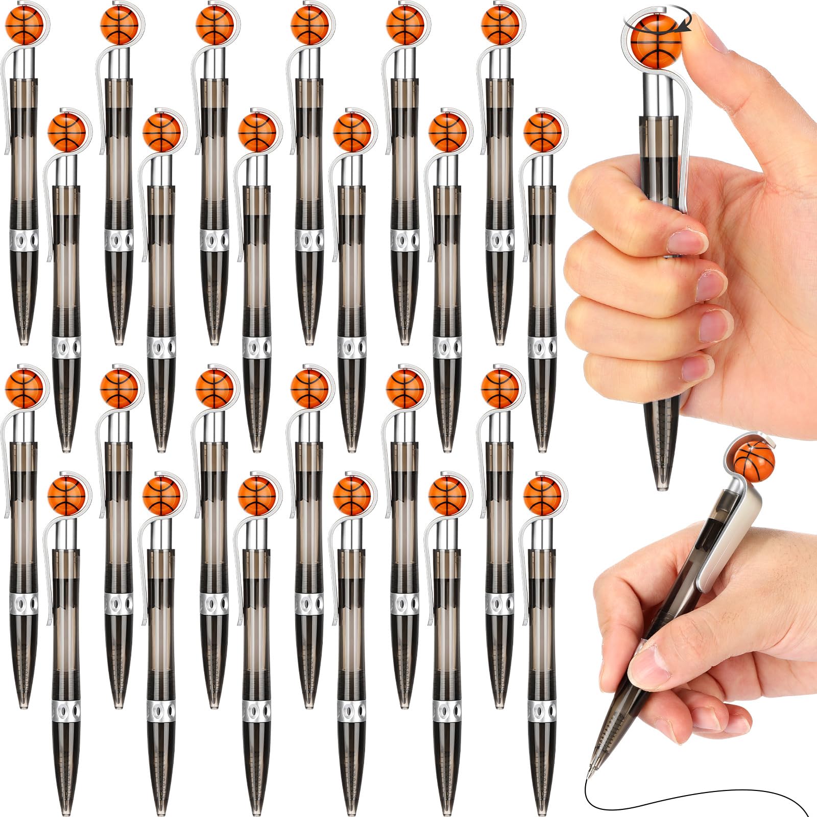 Zhanmai 24 Pcs Novelty Basketball Pens Sports Ballpoint Pens Basketball ...