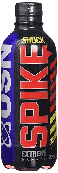 USN Spike Shock Extreme Energy Drink, Berry, 375 ml x 12: Amazon.co.uk ...