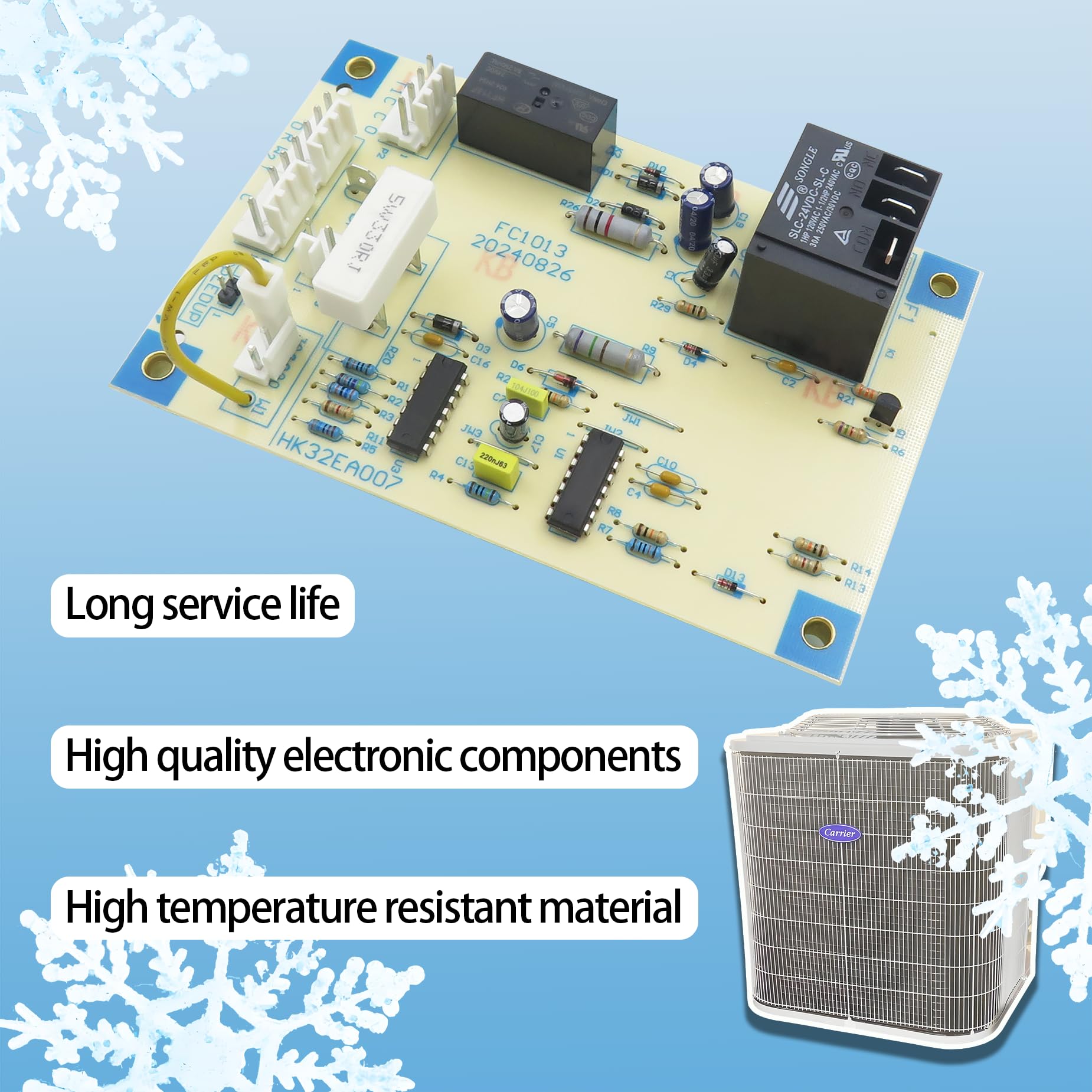 Upgraded HK32EA007 HK32EA001 Defrost Timer Control Board,For Carrier ...