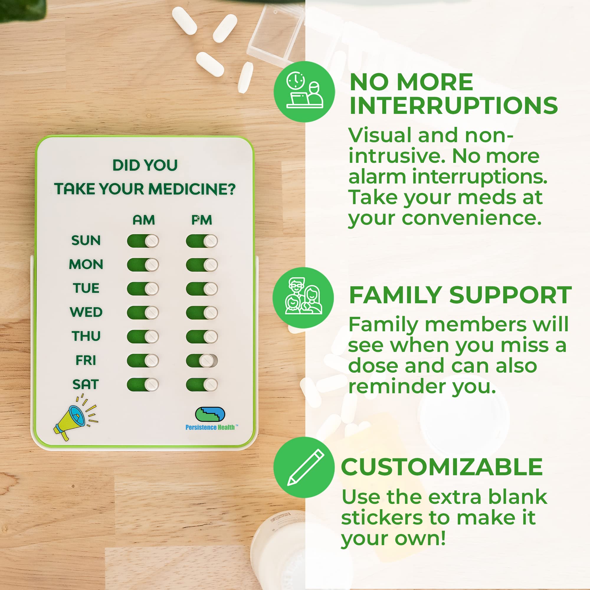 Mua Medication Tracker & Pill Reminder | Visual Reminder Alarm | 7 Day ...